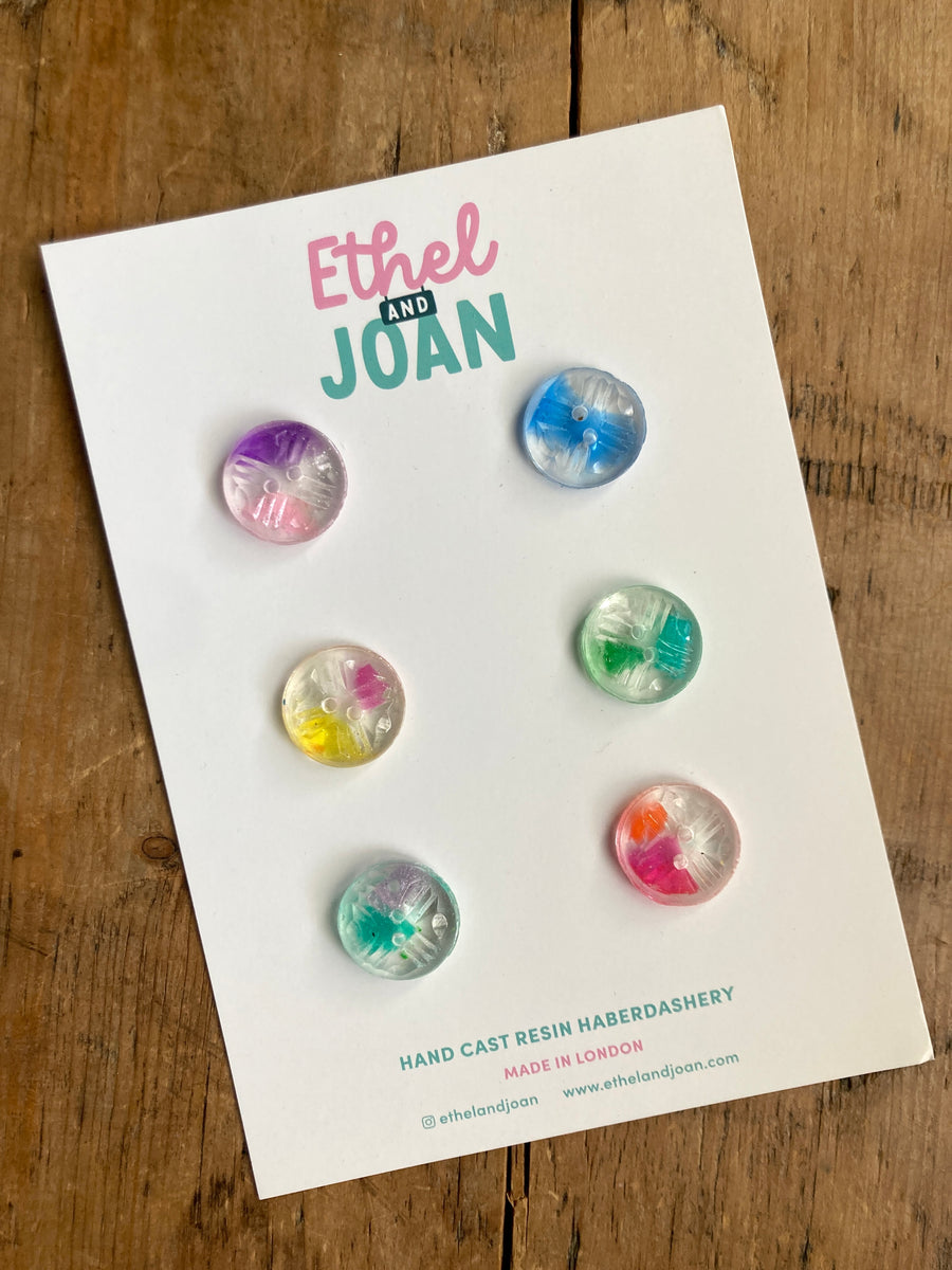 Sweet Shard Deco Buttons - 20mm - Ethel and Joan – Bornella Fabrics