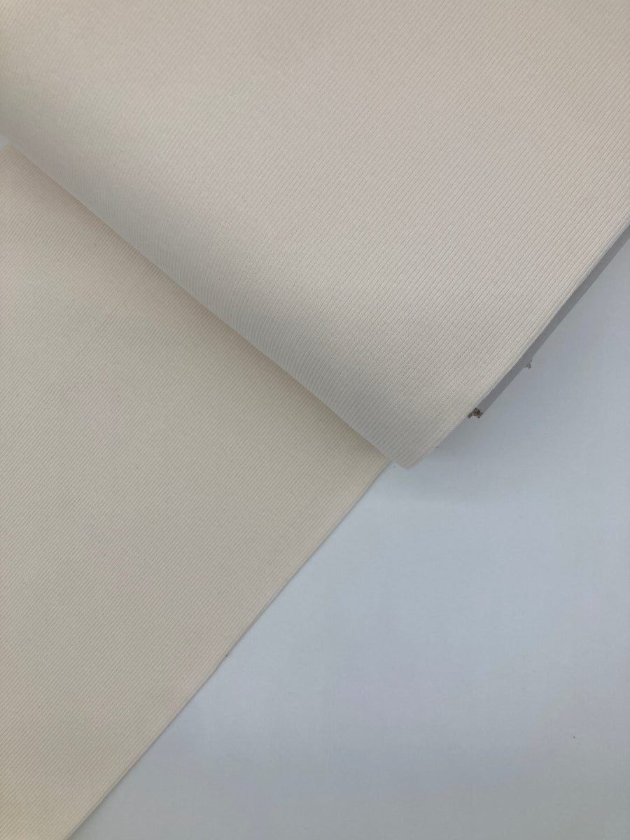 Tubular Ribbing - Ecru – Bornella Fabrics