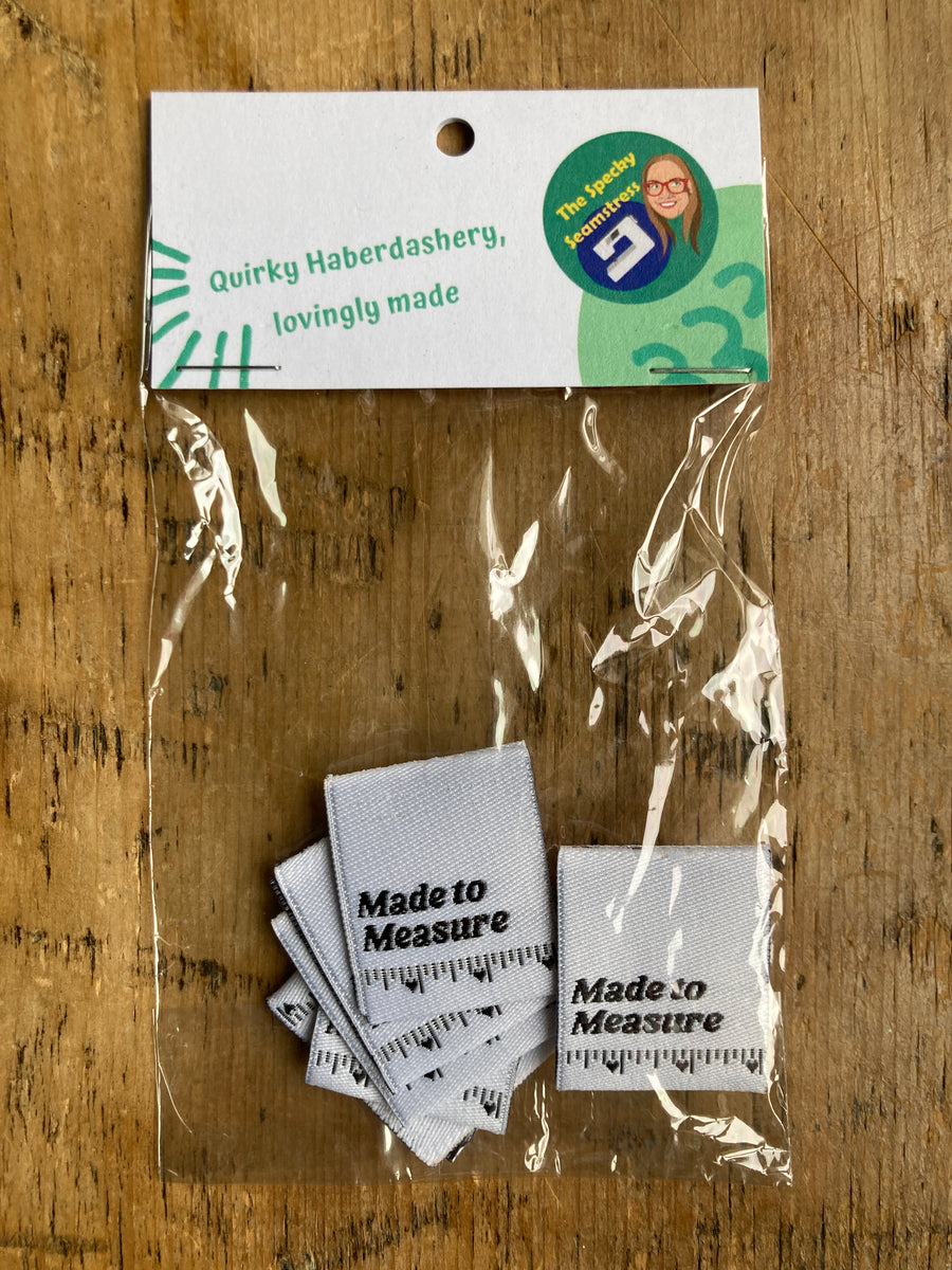 "Made to Measure" labels - Specky Seamstress – Bornella Fabrics